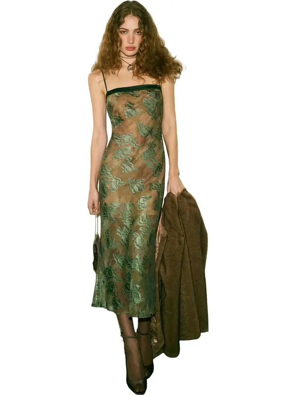 REFORMATION Zahara Midi Dress - Green