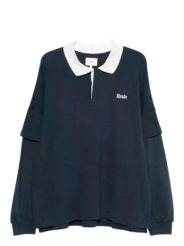 Rhude Logo-embellished Polo Shirt - Blue