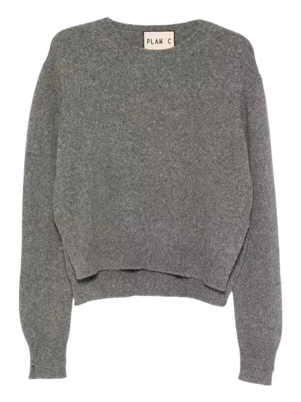 Plan C Crewneck Top - Grey