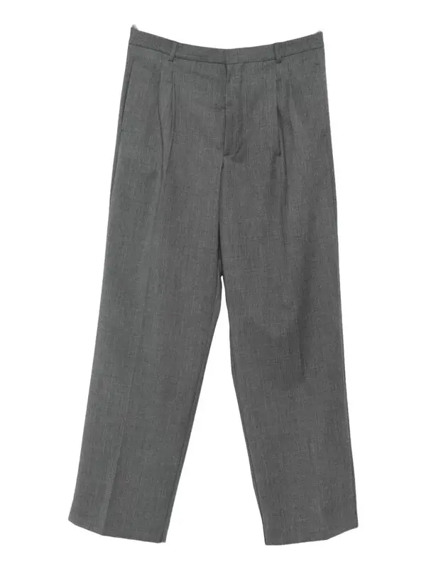AMARANTO Pressed-crease Trousers - Grey