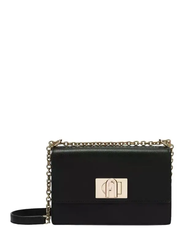 Furla Mini 1927 Leather Crossbody - Black