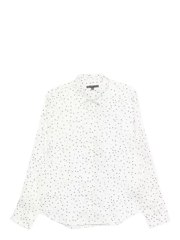 John Varvatos Dotted-pattern Shirt - White