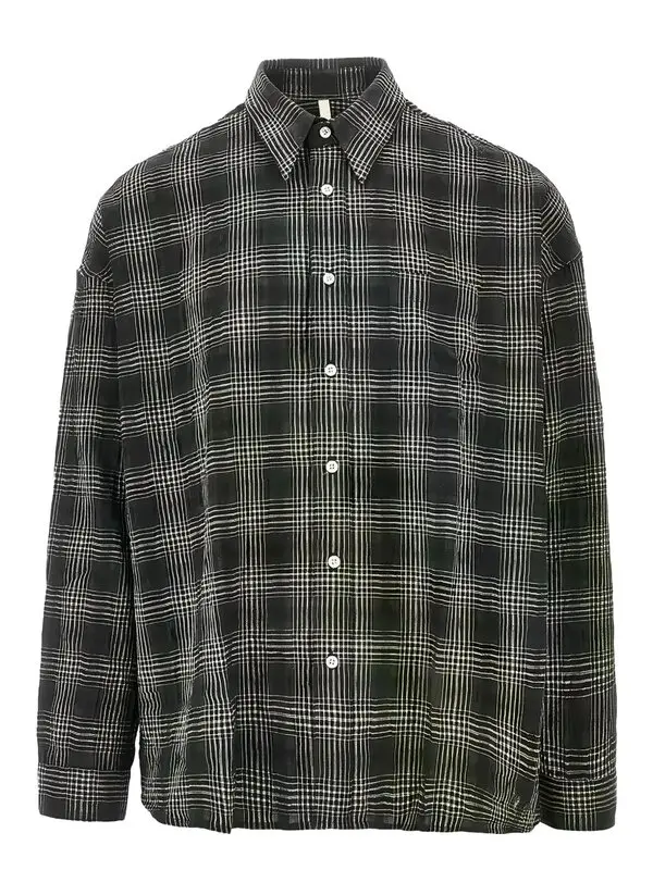 SUNFLOWER Checked-pattern Shirt - Grey