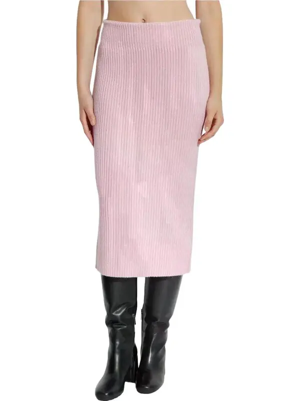 Givenchy Ribbed Midi Skirt - Pink