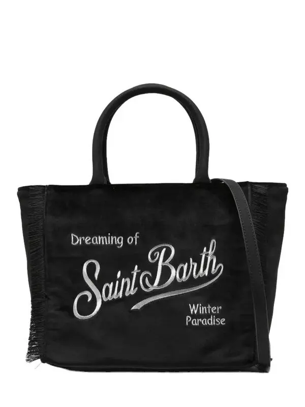 MC2 SAINT BARTH Fringe-trim Tote Bag - Black