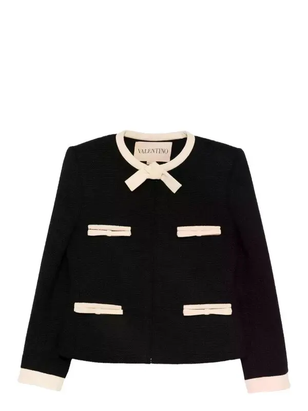 Valentino Garavani Bow-detailed Jacket - Black