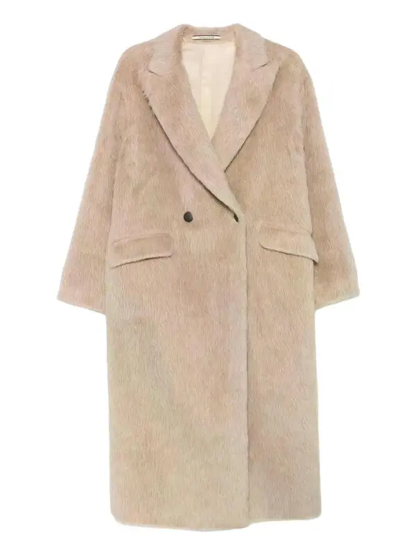 Tagliatore Linden Double-breasted Long Coat - Neutrals