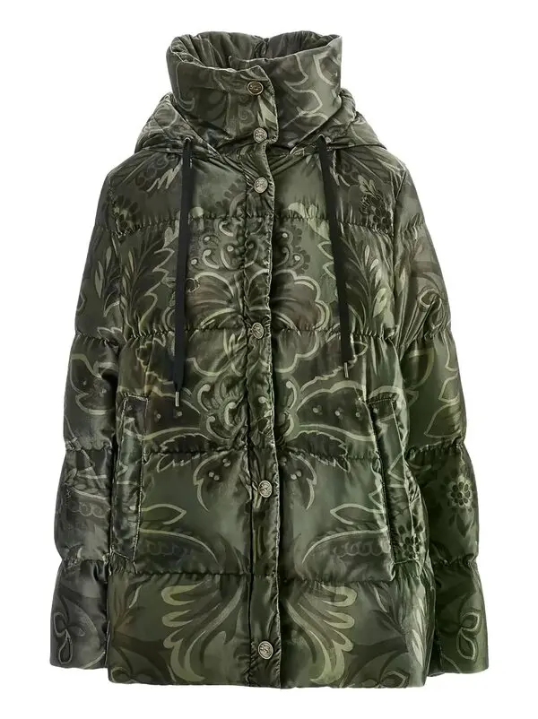 Etro Hooded Patterned Jacket - Green