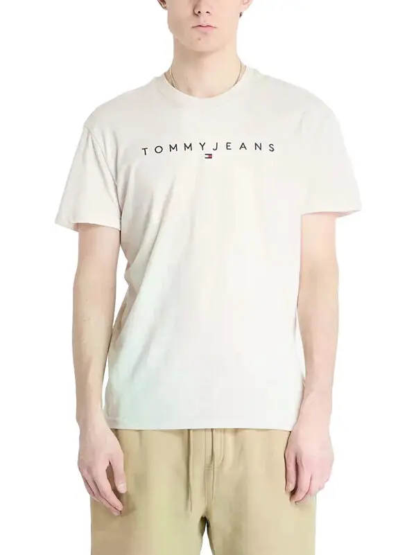 Tommy Hilfiger Logo-embroidery T-shirt - Neutrals
