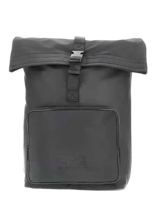 Emporio Armani Roll Top Backpack - Black