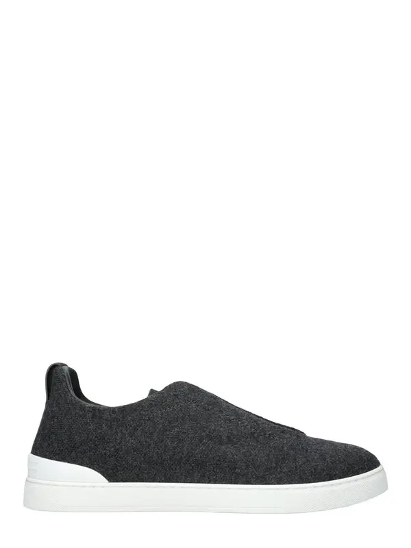 Zegna Oasi Cashmere Triple Stitch Sneakers - Grey
