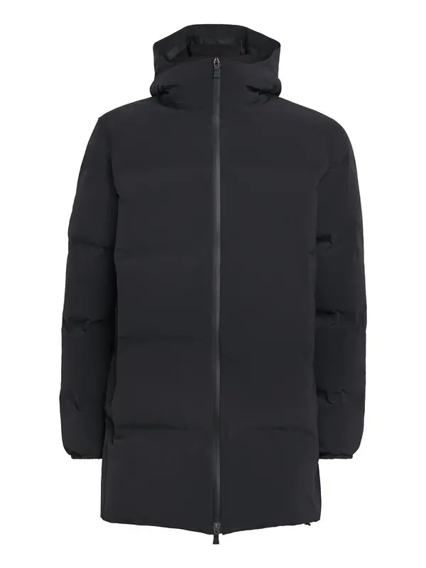 Herno Down Hybrid Puffer Coat - Black