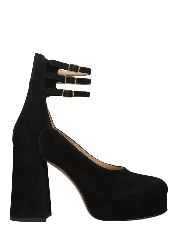 Chloé Suede Loti Platform Pumps 80 - Black