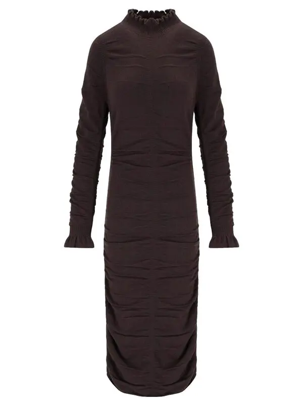 TWINSET Knitted Midi Dress - Brown