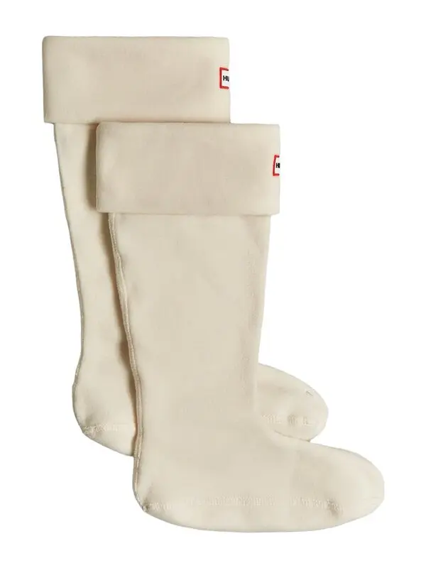 Hunter Fleece Tall Boot Socks - White