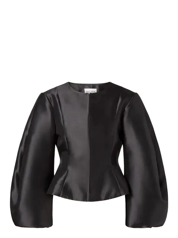 MALINA Vendela Balloon Sleeve Blouse - Black