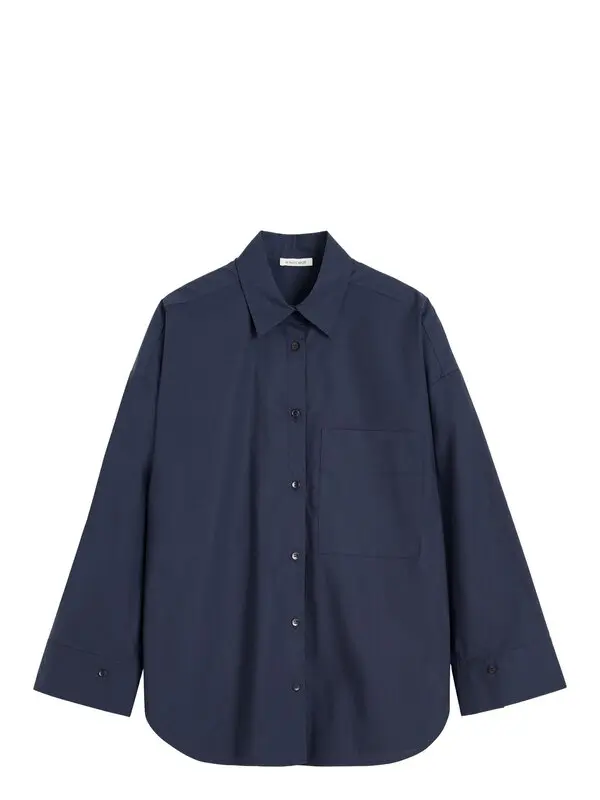 BY MALENE BIRGER Derris Organic Cotton Shirt - Night Sky