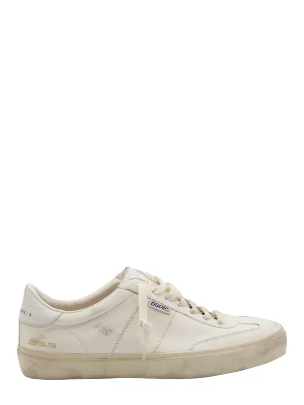 Golden Goose Soul-star Leather Sneakers - White/milk