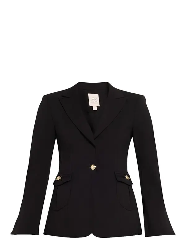 Cinq À Sept Sable Tapered Single-breasted Blazer - Black