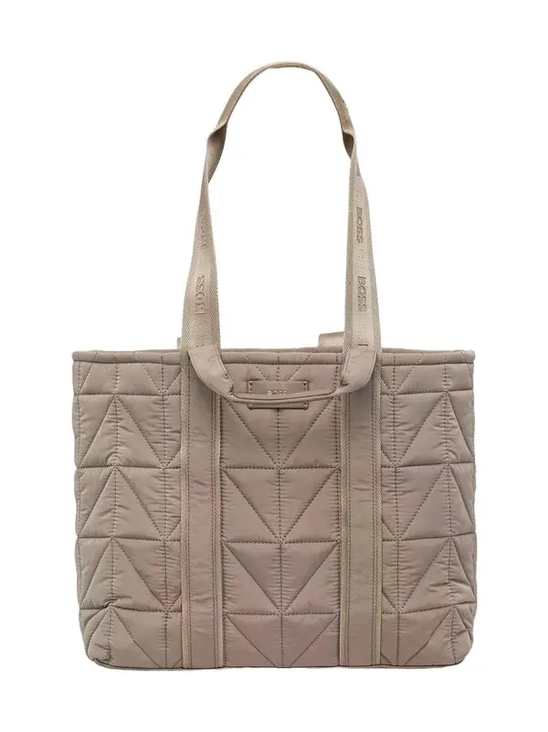 BOSS Quilted Logo-patch Tote Bag - Neutrals