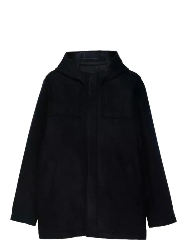 MANUEL RITZ Hooded Pocket Coat - Blue