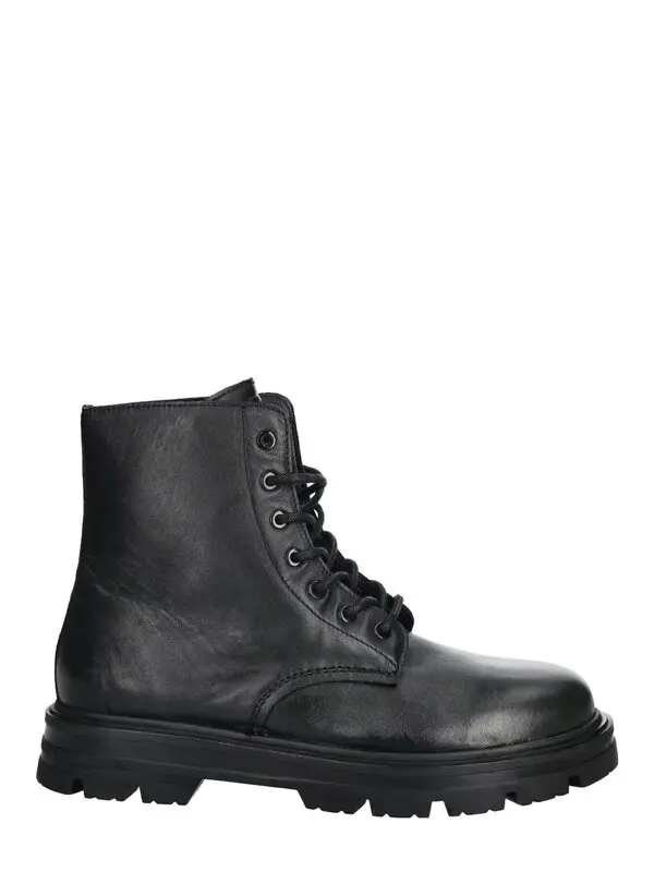 Guess Lea Lace-up Ankle Boots - Black