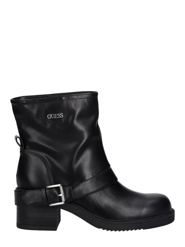 Guess Buckled Ankle Boots - Black
