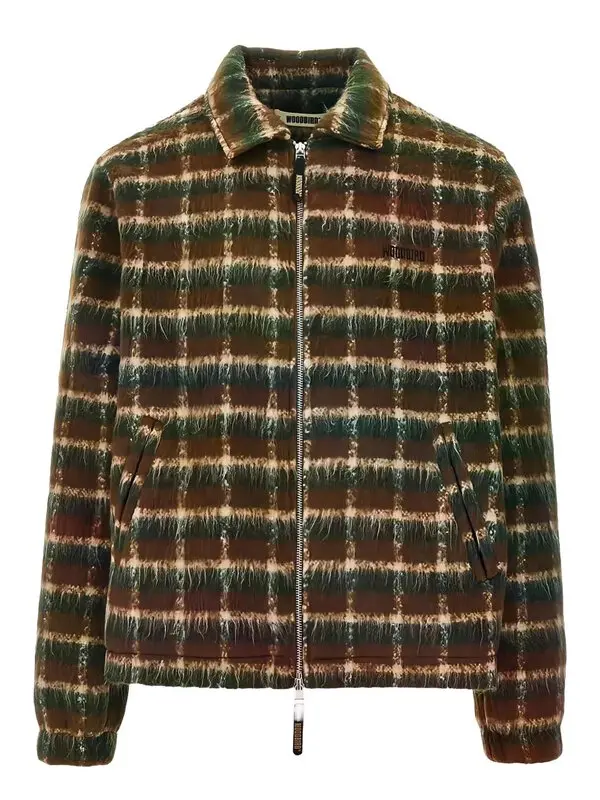 BIRD Wbyouth Checked Zip Jacket - Brown