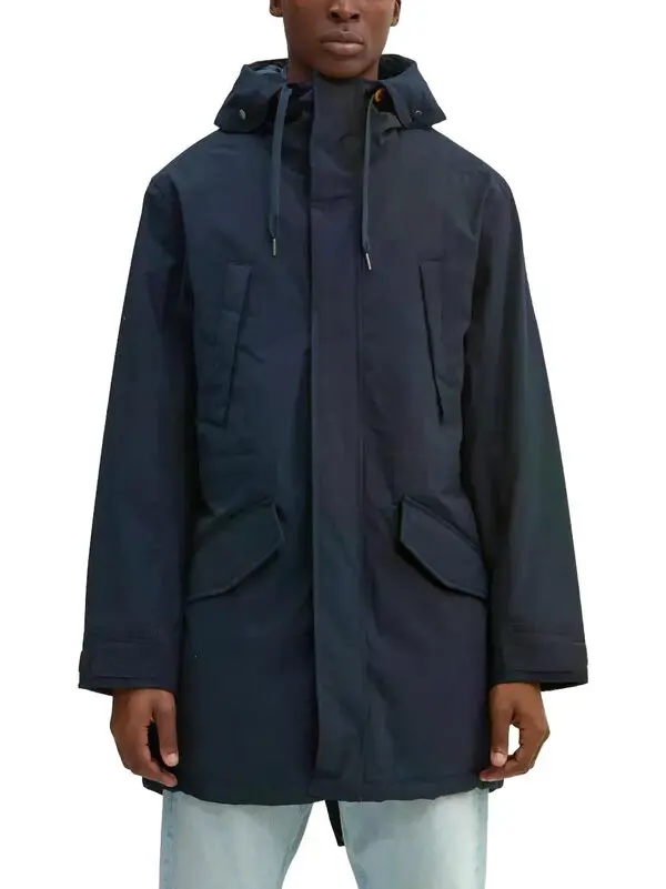 Timberland Hooded Parka Coat With Pockets - Blue