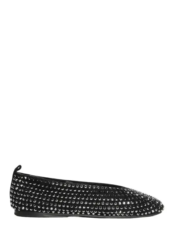 LA ROSE Crystal-embellished Ballet Flats - Black