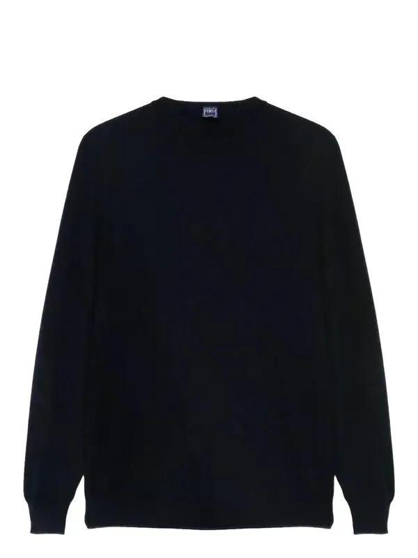 Fedeli Cashmere Crew Neck Sweater - Blue