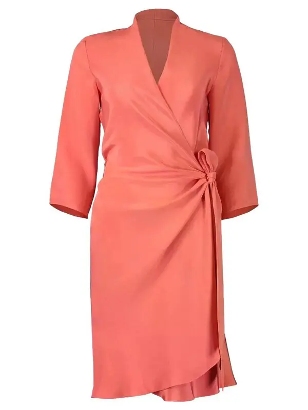PETER COHEN Tied-front Wrap Dress - Orange