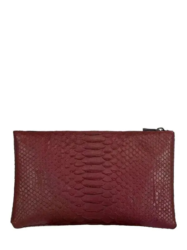 RIVERS EIGHT Snakeskin-effect Clutch Bag - Red