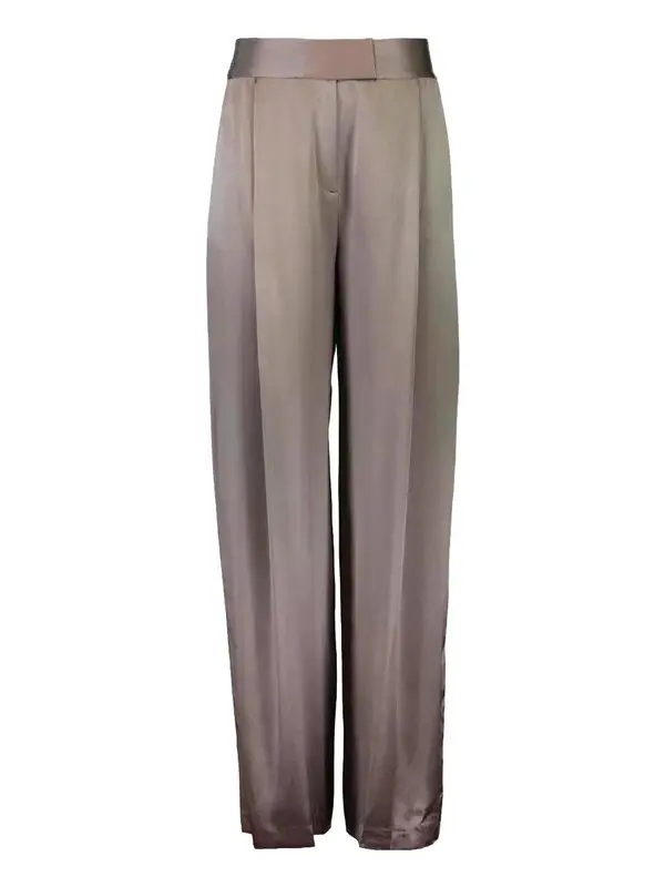 THE SEI Pleated Satin Trousers - Grey