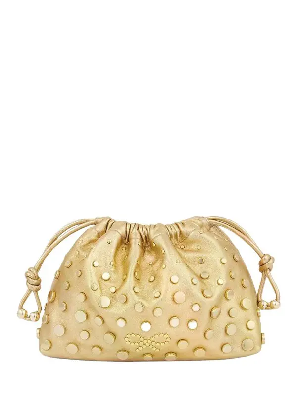 ANYA HINDMARCH Studded Drawstring Clutch - Gold