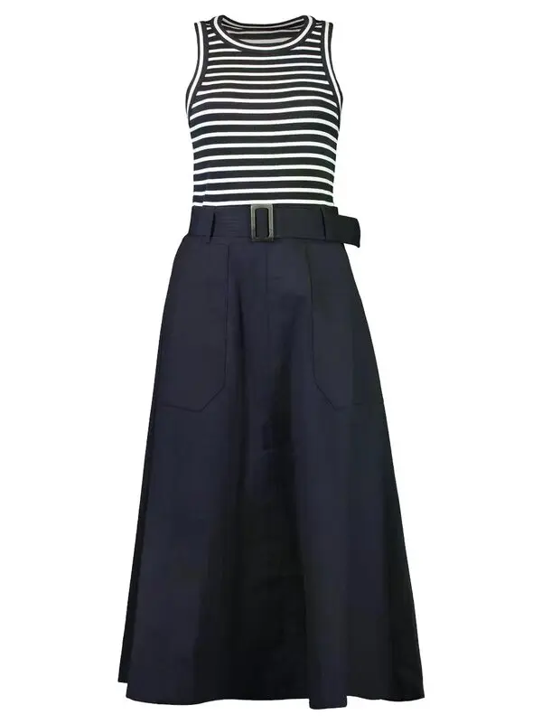 Veronica Beard Jordyn Striped Midi Dress - Blue