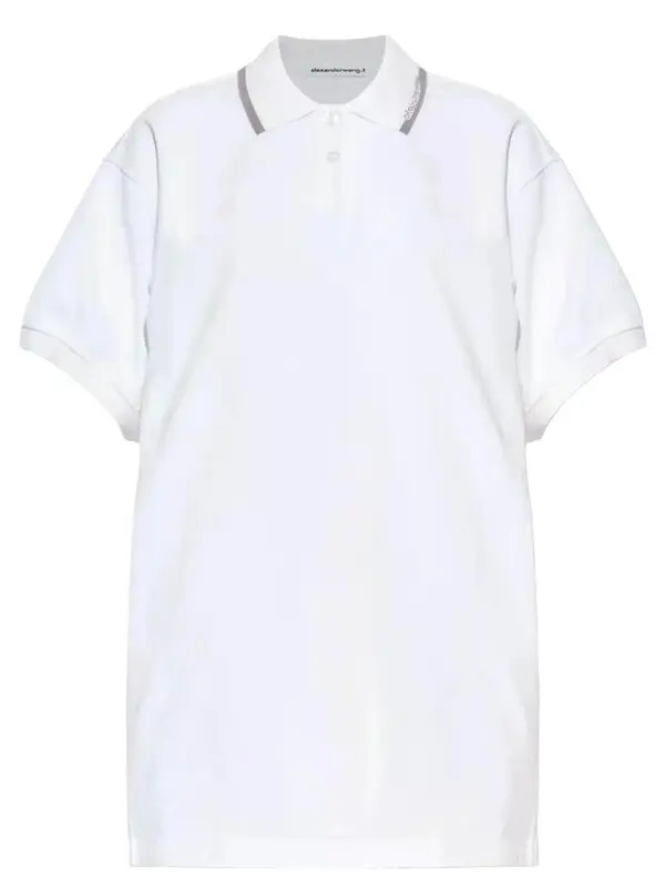 Alexander Wang Polo-collar Mini Dress - White