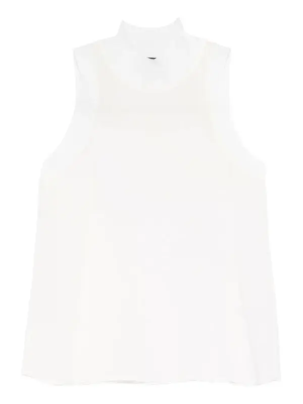 Peserico Sleeveless High-neck Top - White