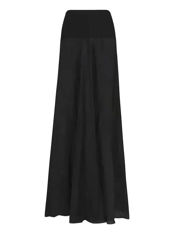 Johanna Ortiz Pleated Elastic-waist Midi Skirt - Black