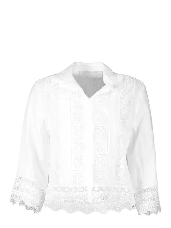 Temptation Positano Natissa Broderie-anglaise Shirt - White