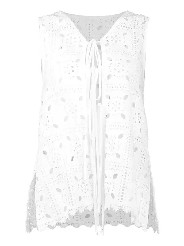 Miguelina Tula Tank Top - White