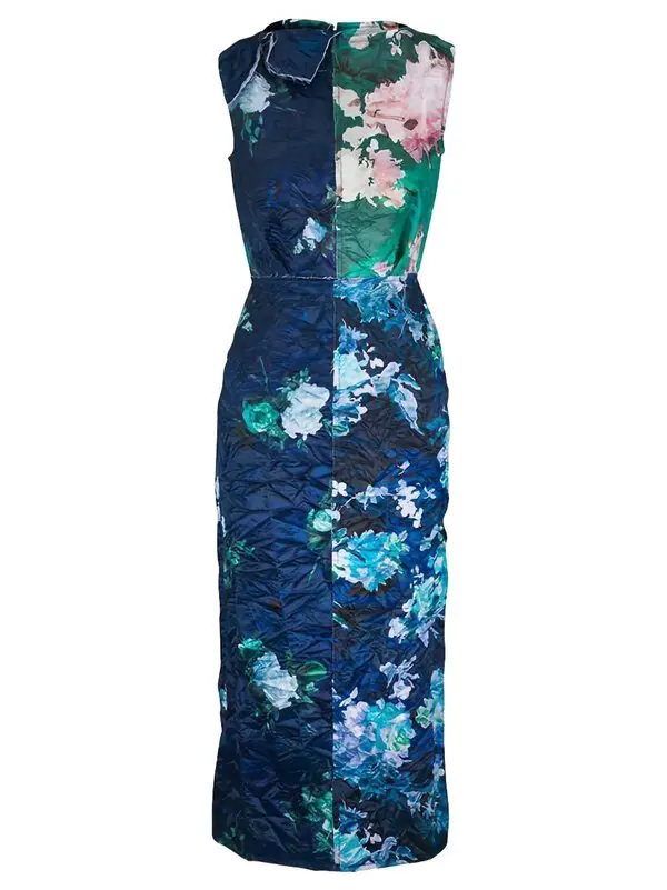 Erdem Floral-print Sleeveless Dress - Blue