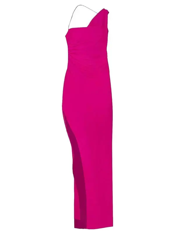 THE SEI Bardot Asymmetric Draped Maxi Dress - Pink
