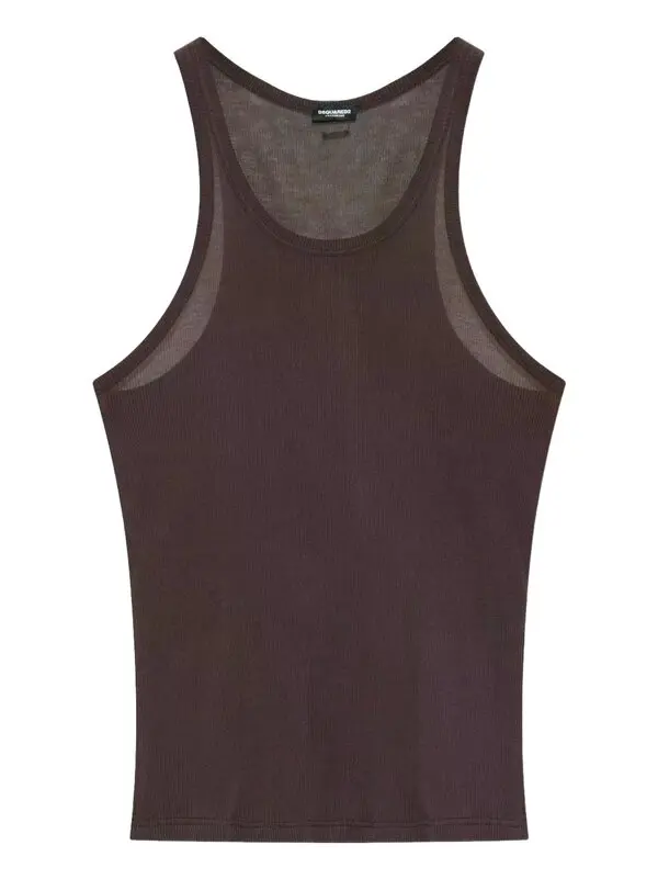 Dsquared2 Ribbed Tank Top - Brown