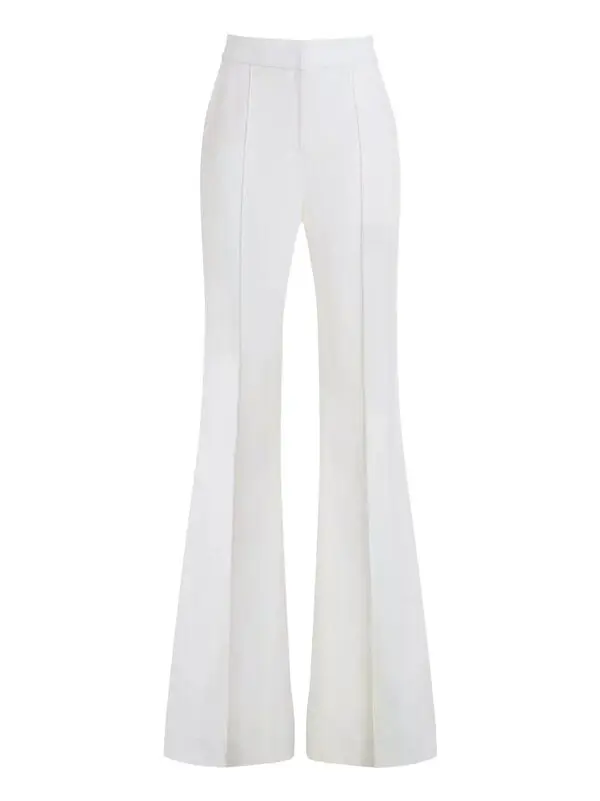 Elie Saab Pleated-front Flared Pants - White