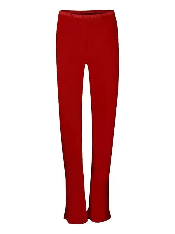 PETER COHEN Silk Wide-leg Trousers - Red