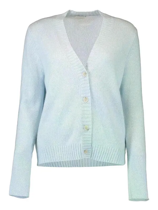 ALLUDE V-neck Buttoned Cardigan - Blue