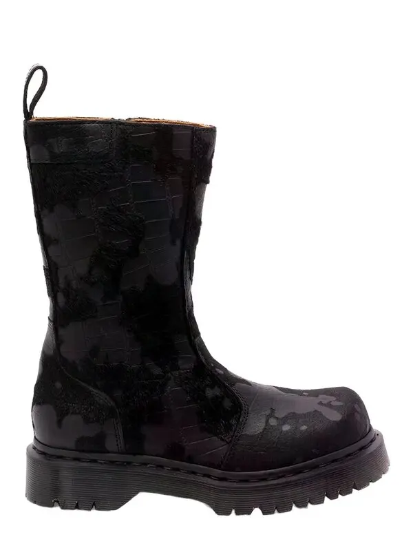 Dr. Martens Rejena Emboss Leather Boots - Black