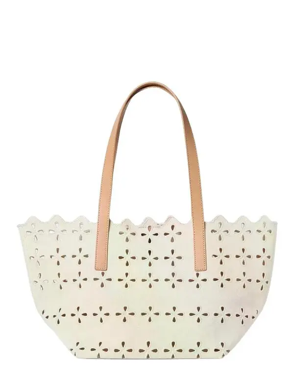 LOEFFLER RANDALL Easton Scalloped Tote - White