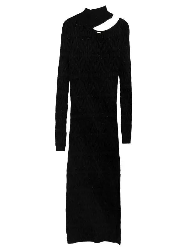 AKEP Knitted Midi Dress - Black